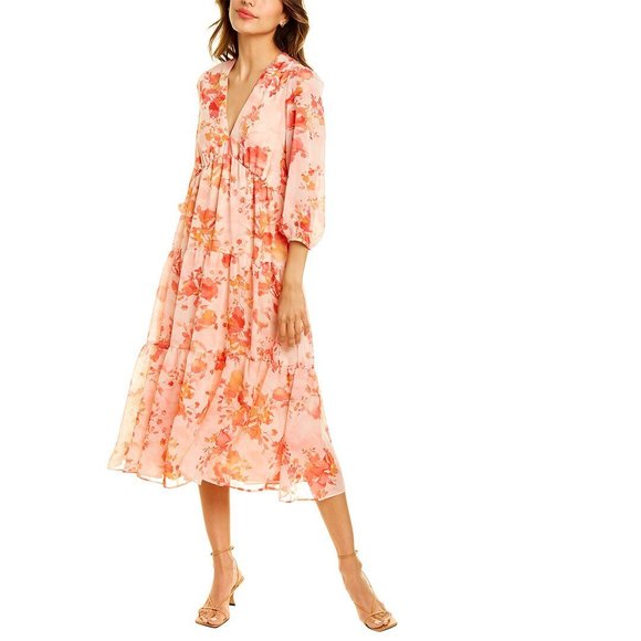 Maison Tara | Dresses | Maison Tara Chiffon Midi Dress | Poshmark